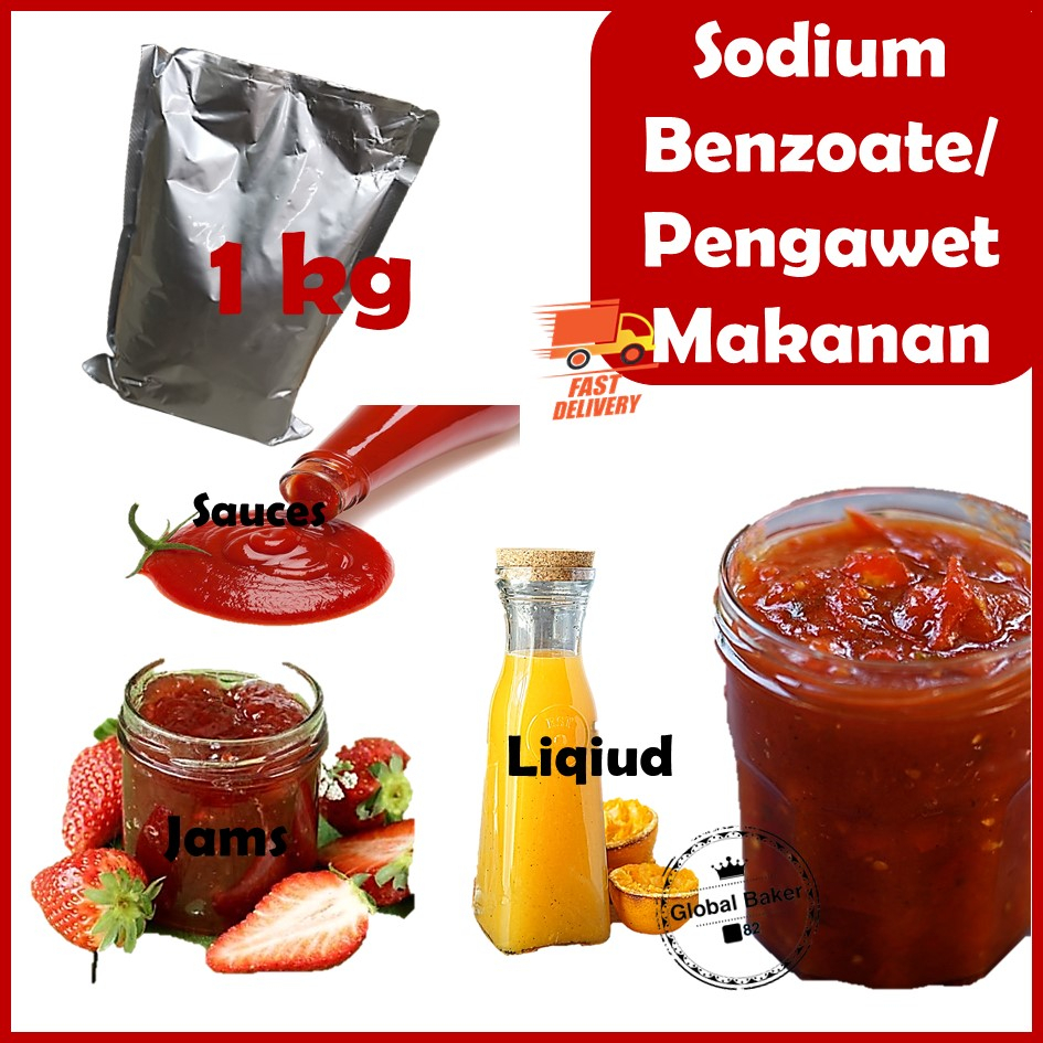 Sodium Benzoate / Pengawet Makanan (HALAL) 1kg | Food Preservative ...