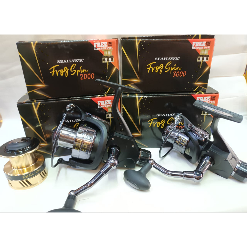 SEAHAWK MESIN KATAK FROG SPIN REEL (FREE ALUMINIUM SPOOL) | Shopee Malaysia