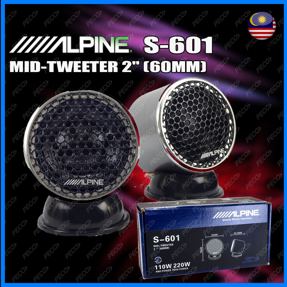 ALPINE S-601 Mid Car Tweeter 2 Inch (60MM) | Shopee Malaysia