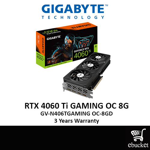 GIGABYTE GeForce RTX­­ 4060 Ti GAMING OC 8G NVIDIA GRAPHIC CARD (GV ...