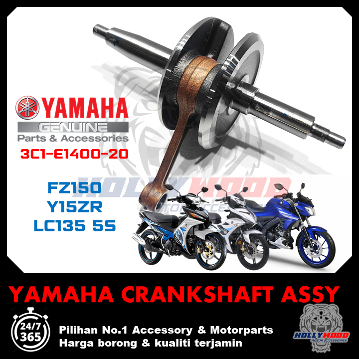 100% ORIGINAL YAMAHA FZ150 Y15ZR LC135 5S CRANKSHAFT 3C1-E1400-20 JAMIN ORI HONG LEONG YAMAHA ...