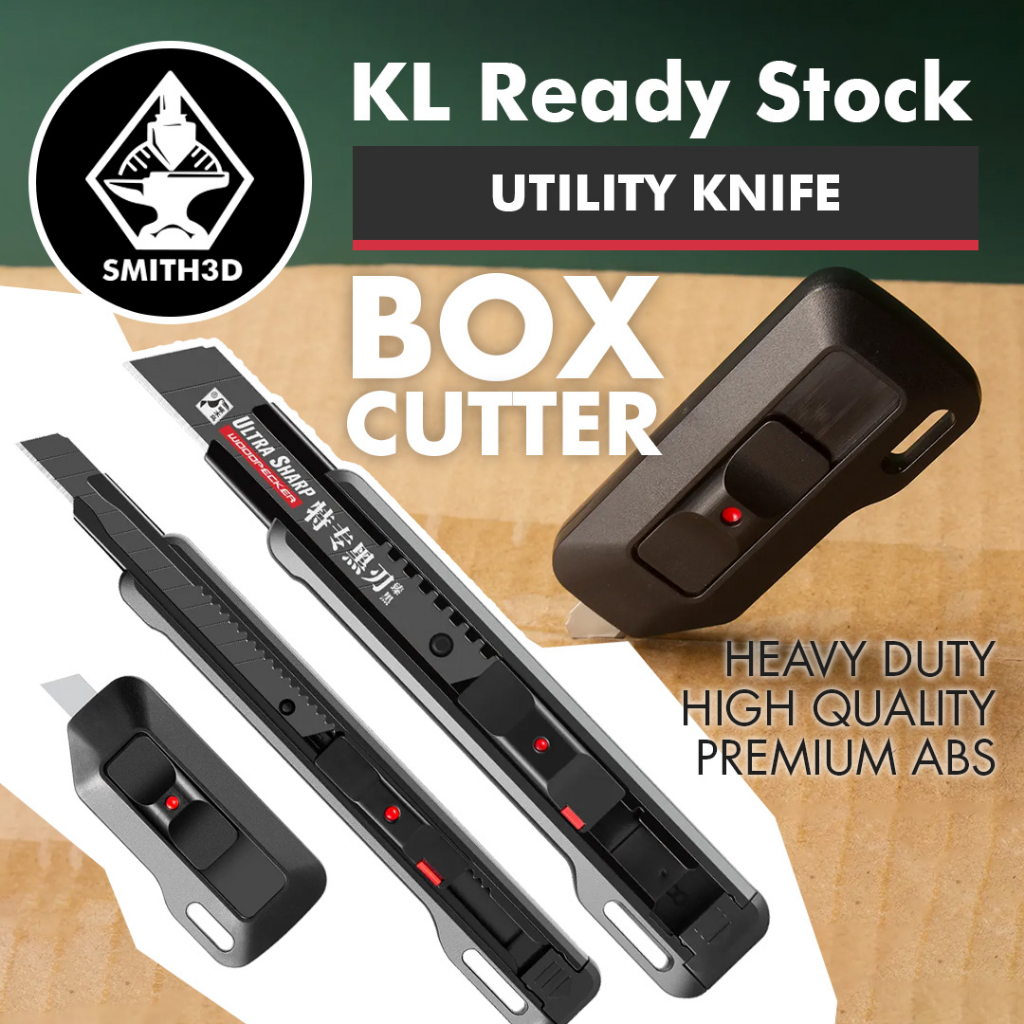 Ultra Sharp Utility Knife High Quality for Box Opener Black Pocket 3D ...