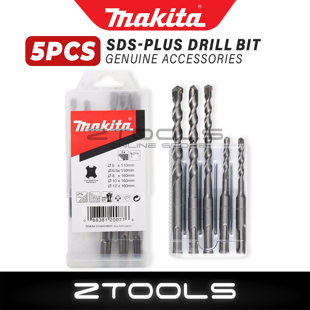 (Original) Makita SDS Plus Drill & Chisel Set 10PCS | Mata Tebuk ...