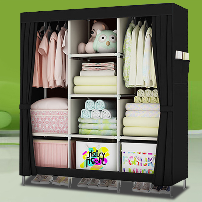 Wardrobe Almari Baju Rak Baju Clothes Organization Storage Rack Cabinet ...