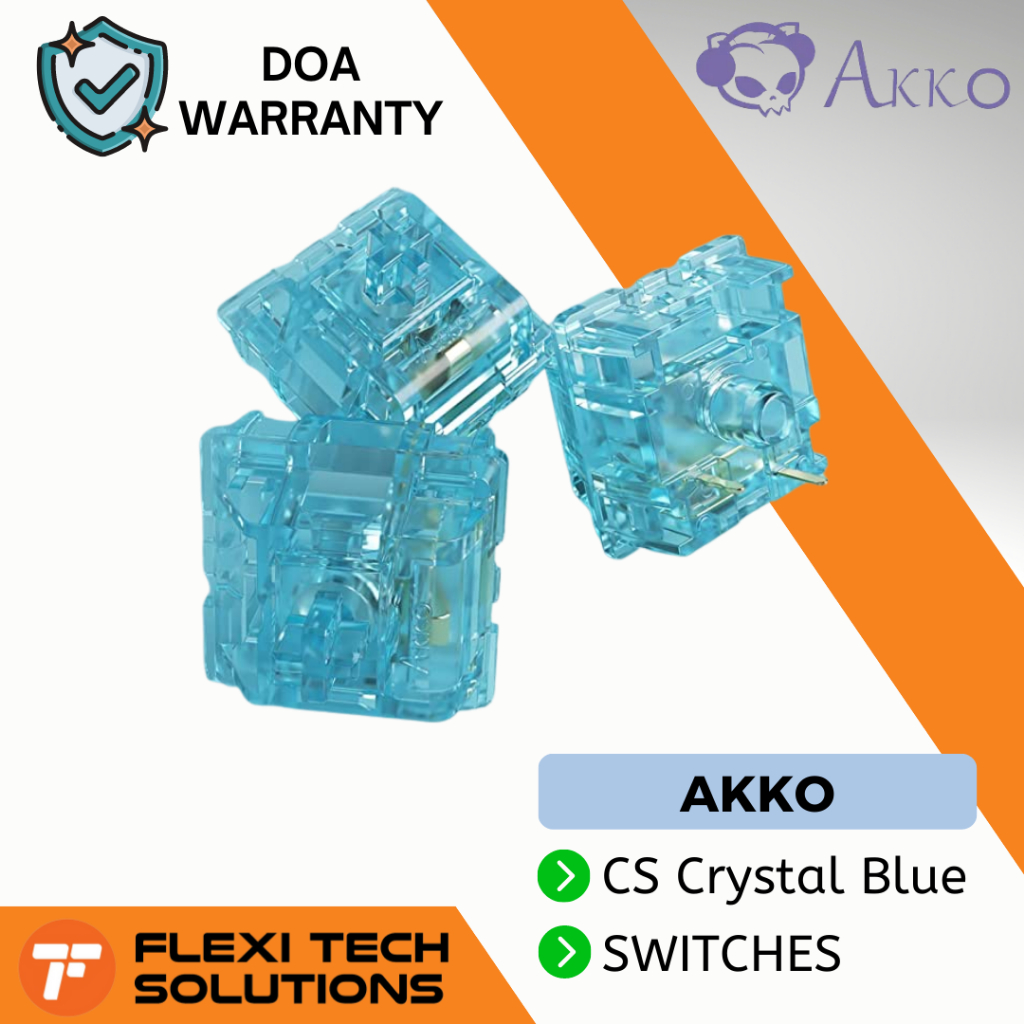 Flexi Tech AKKO CS Crystal Blue Linear Switches Keyboard Switch | Shopee Malaysia