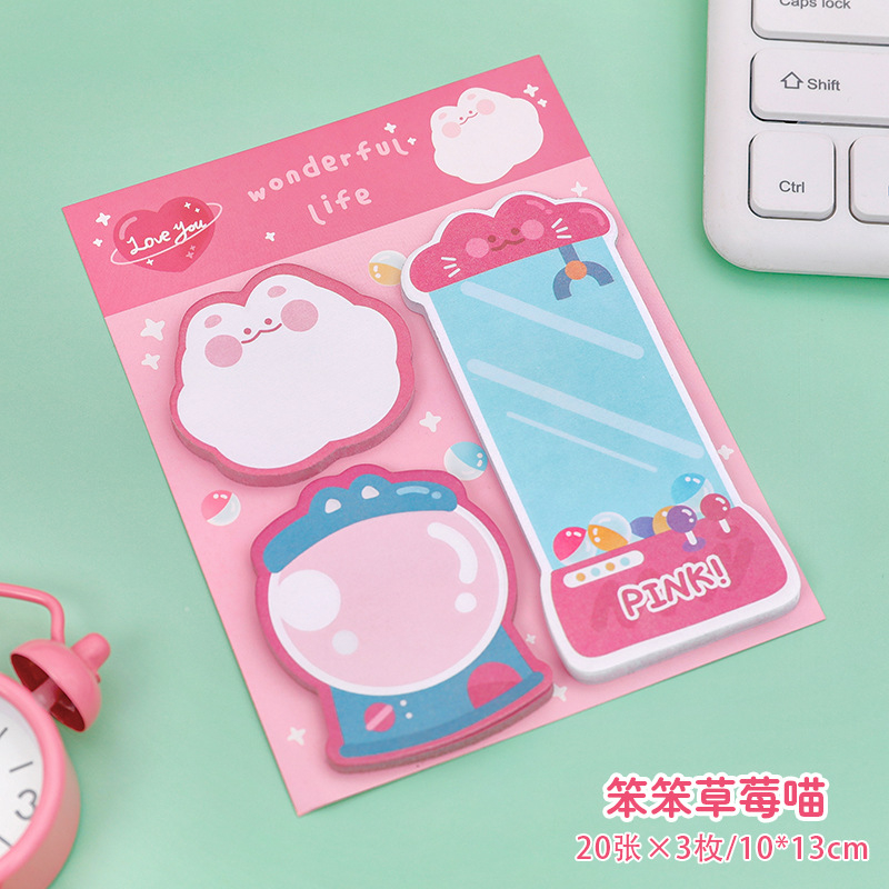 WhiteSpace 3in1 Cute Cartoon Memo Pad Mini Sticky Note Bookmark Office ...