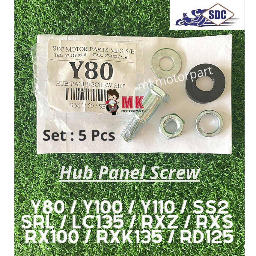 (Set) SCREW Rear HUB PANEL Yamaha Y80 Y100 Y110 SS2 SRL110 SRL115 SRL ...