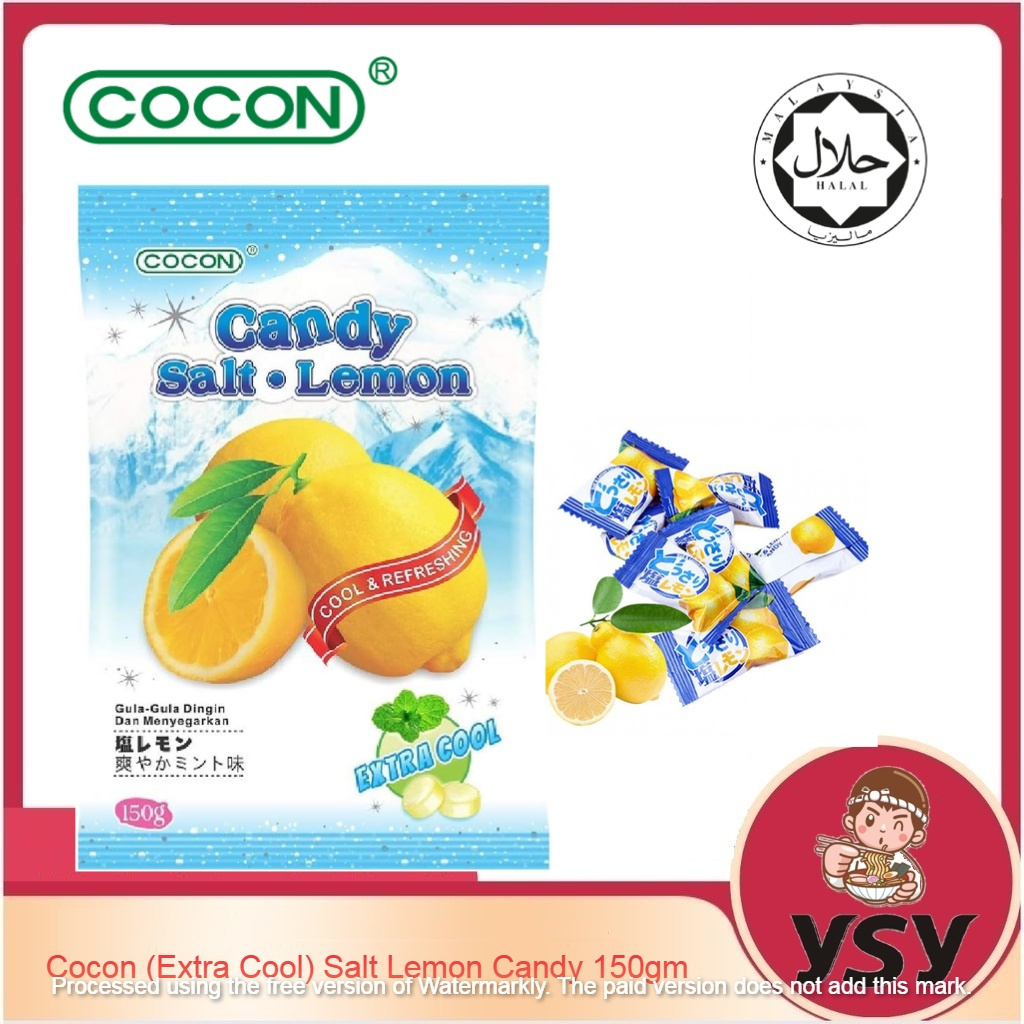 EXB: 6/ 2025 Cocon (Extra Cool) Salt Lemon Candy 150gm | Shopee Malaysia