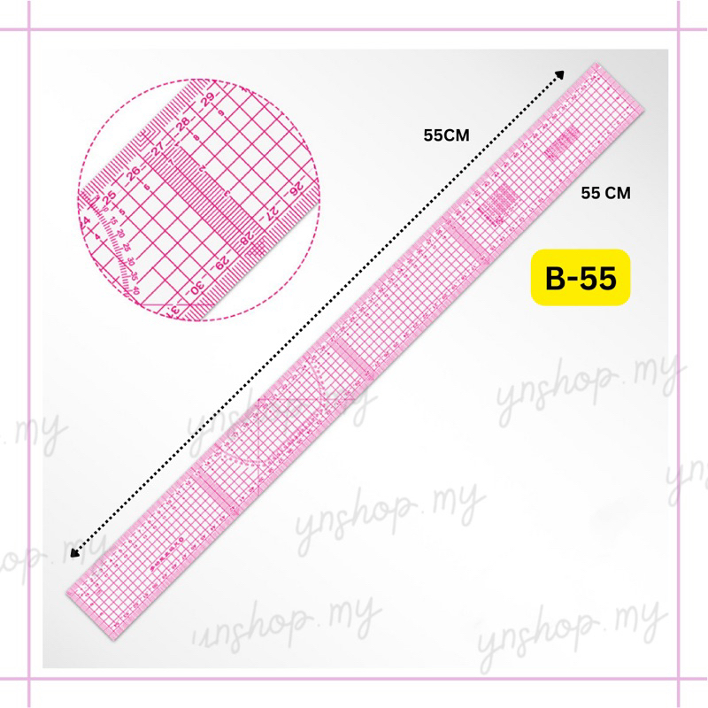Fashion Design Ruler Pembaris Jahitan Soft Metric Graph Ruler ...