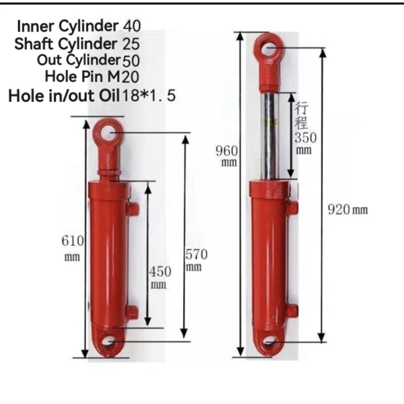HSG 40&50 Hyraulic Cylinder 2&3tan Hidraulik Selinder Jack 2tan dan ...