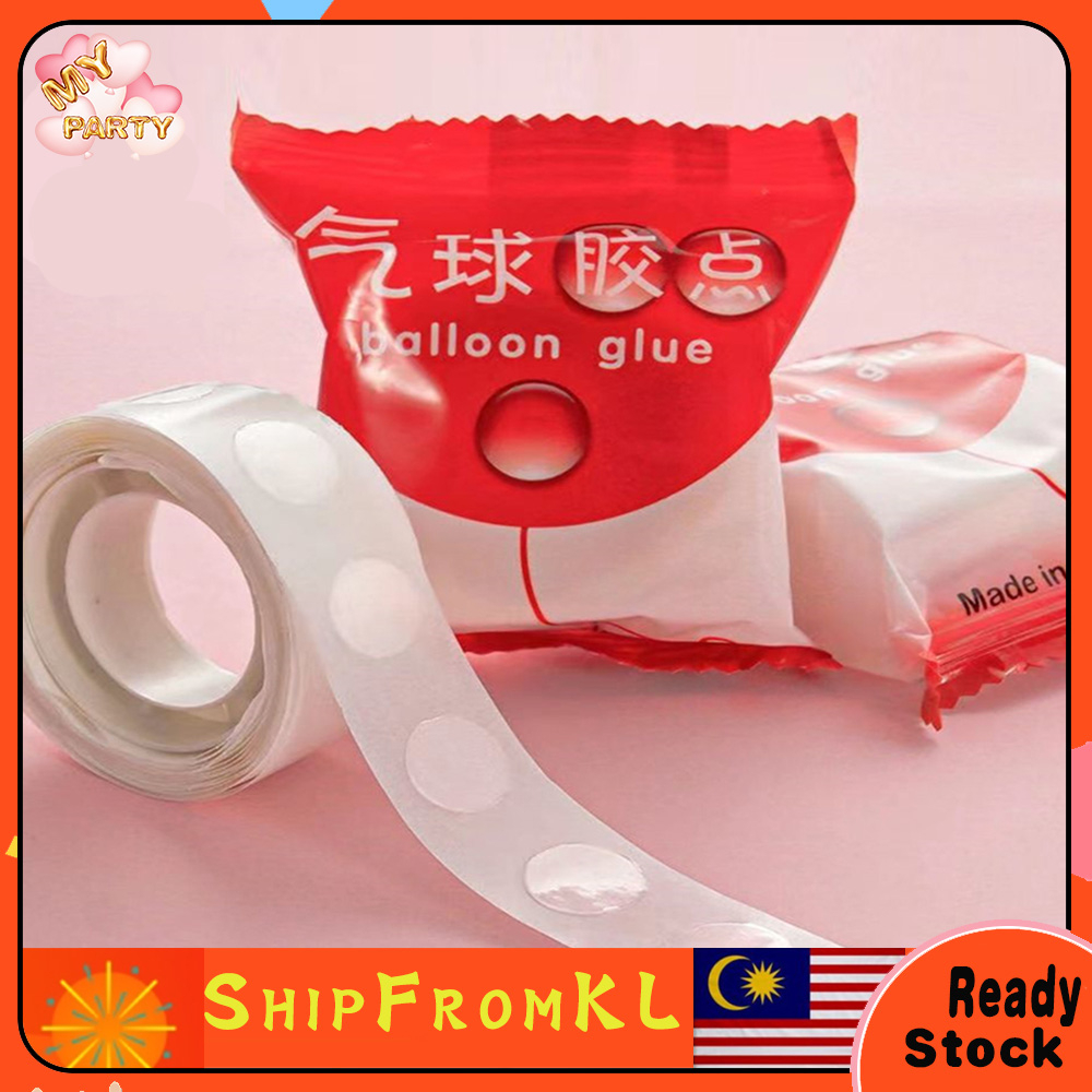 100 Points Balloon Attachment Glue Dot Attach Balloons To Ceiling Or ...