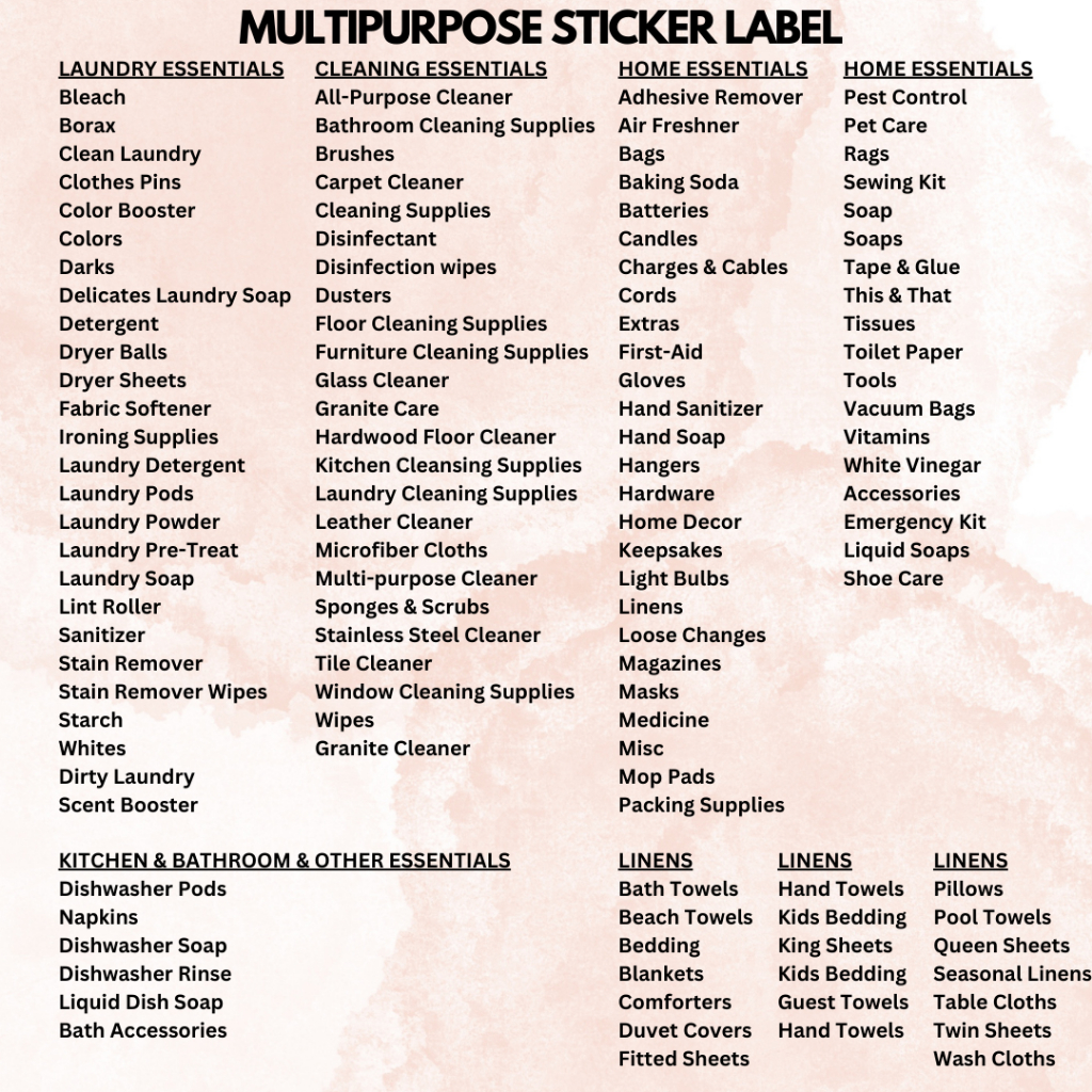 Sticker Dapur Waterproof Sticker Label Rempah Ratus Rumah Laundry Home ...