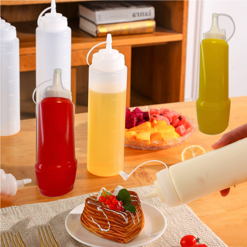 Kitchen Plastic Seasoning Bottle Ketchup Salad Bottle Squeeze Sauce ...