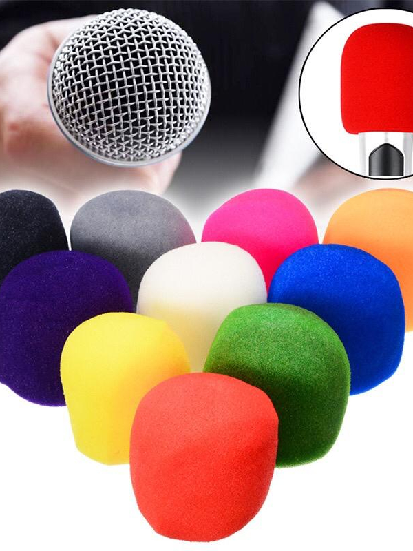 Microphone Cover Mic Handheld Anti-Noise Voice Wind Sound Sponge Foam ...