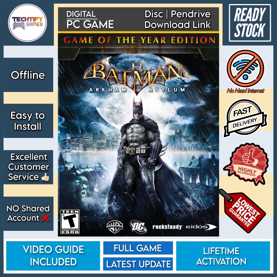 [PC Game] Batman Arkham Asylum Game of The Year Edition - Offline [Disc | Pendrive | Download ...