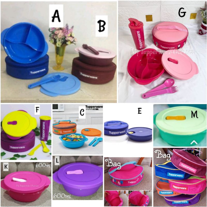 Tupperware Crystalwave Lunch Set with dengan bag | Shopee Malaysia
