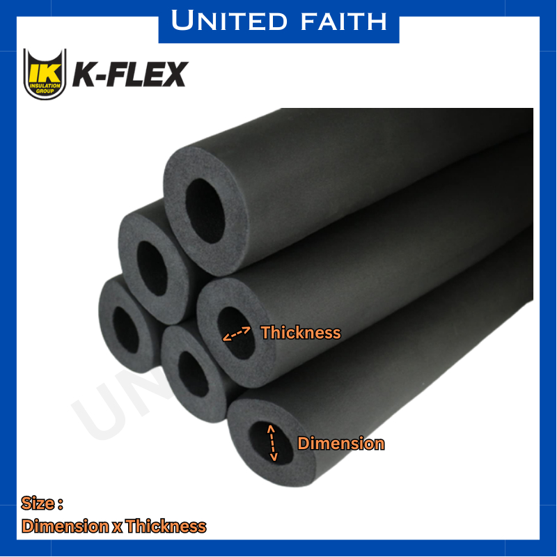 K Flex Pipe Insulation for Air Conditioner Dimension x Thickness x 6 ...