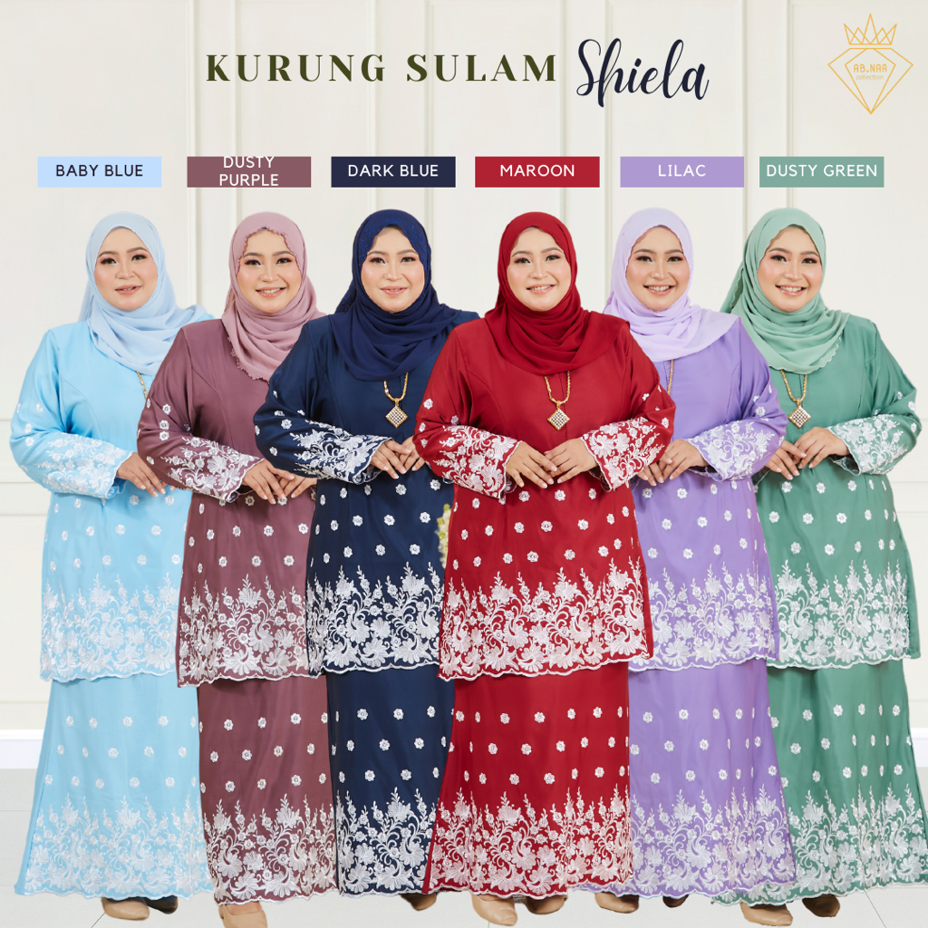 Baju Raya 2025 Viral Kurung Moden Sulam Perempuan Plus Size Set ...