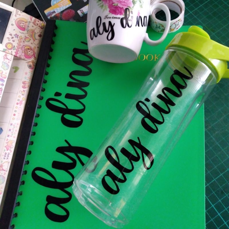 masyasticker Custom Made Name Bottle Thermos Flask School Subject ...