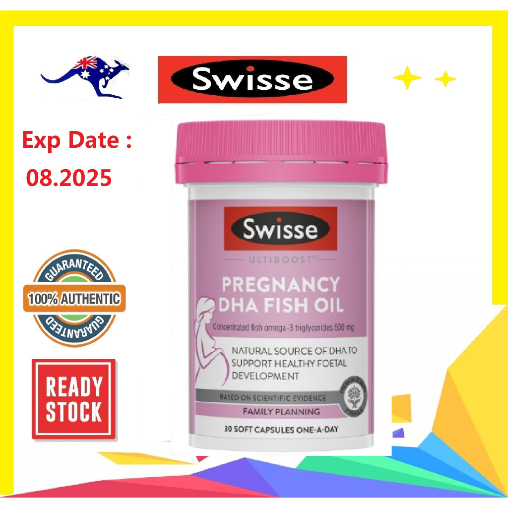 Swisse Ultiboost Pregnancy DHA Fish Oil 30sSoft Capsules | Shopee Malaysia