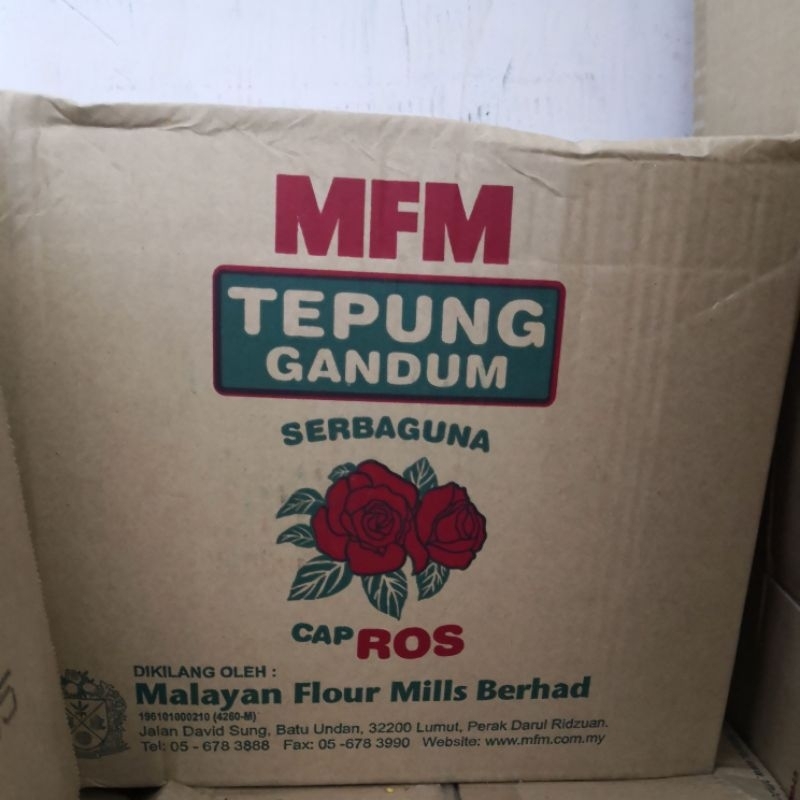 MFM Cap Ros / Tepung Gandum Serbaguna 850g x 12pkt [carton] | Shopee ...