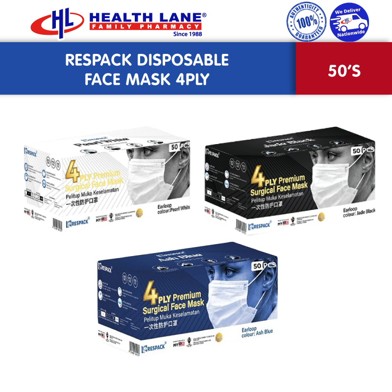 RESPACK Disposable Face Mask 4 Ply (50's) | Shopee Malaysia