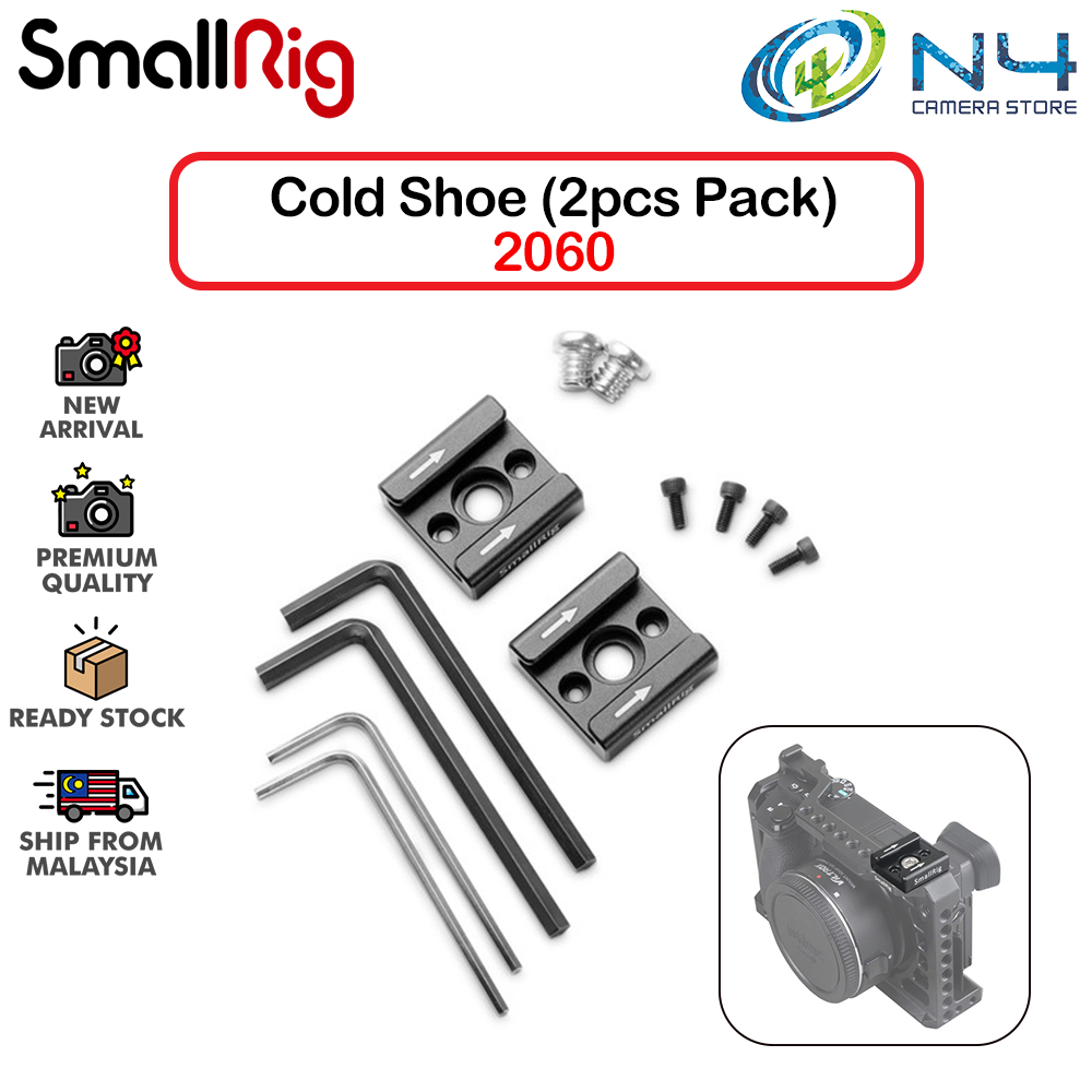 SmallRig Cold Shoe (2pcs Pack) 2060 for mounting of on-camera lights ...
