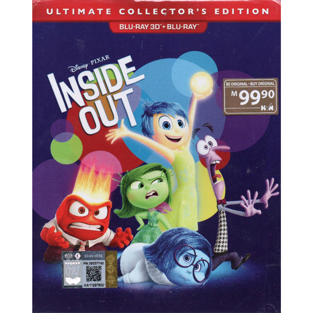 Blu-Ray Disc +3D Inside Out (2015 Film) | Shopee Malaysia
