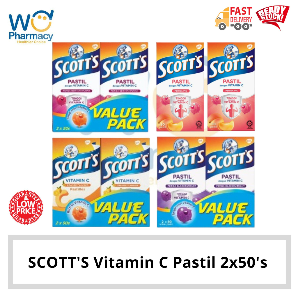 Scott's Vitamin C Pastilles 2x50s | Value Pack | Shopee Malaysia