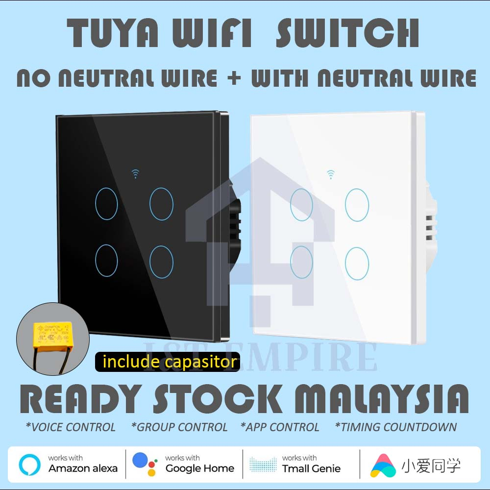 I&T EMPIRE_Tuya WIFI Touch Wall Switch Light No Neutral Wire and ...