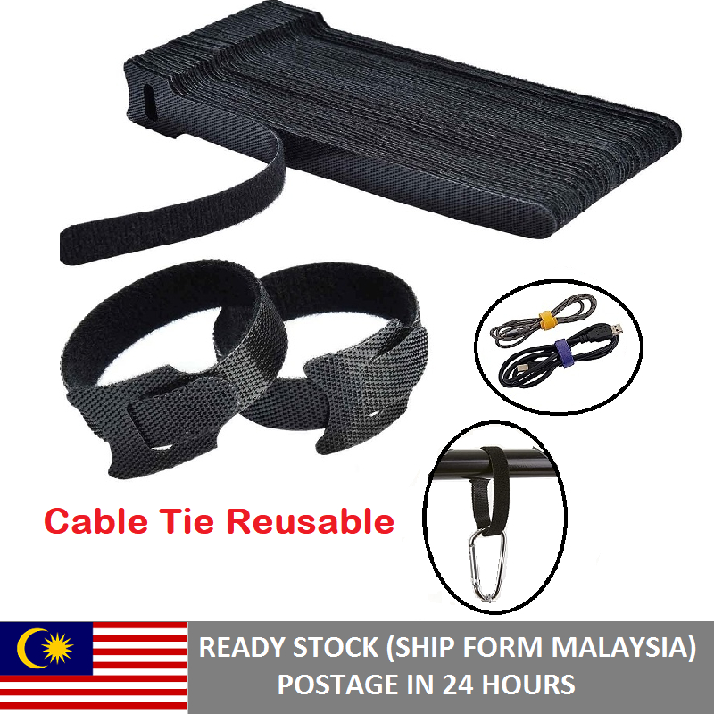 Cable Ties Reusable, Adjustable Cord Ties, Microfiber Cloth Cable ...