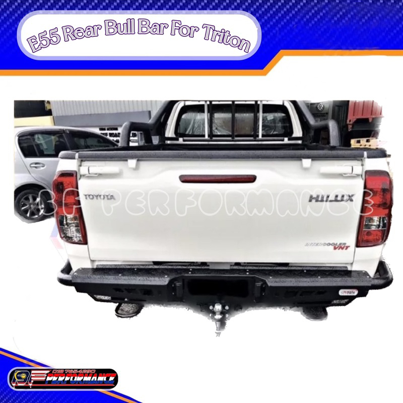 E55 Rear Bull Bar For Triton DMax Revo Rocco Rogue Vigo Ford Ranger ...