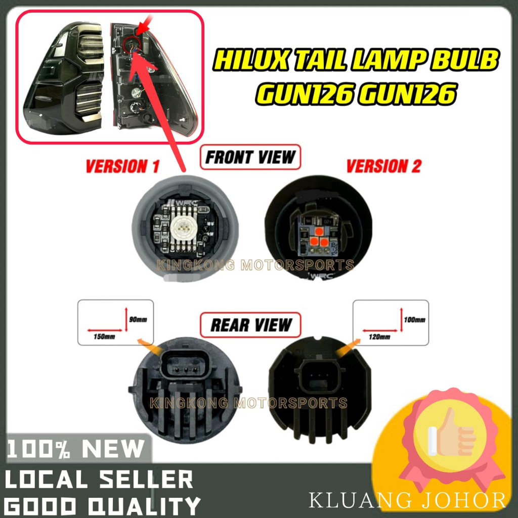 TOYOTA HILUX REVO ROGUE TAIL LAMP BULB LIGHT GUN125 GUN126 MENTOL LAMPU ...