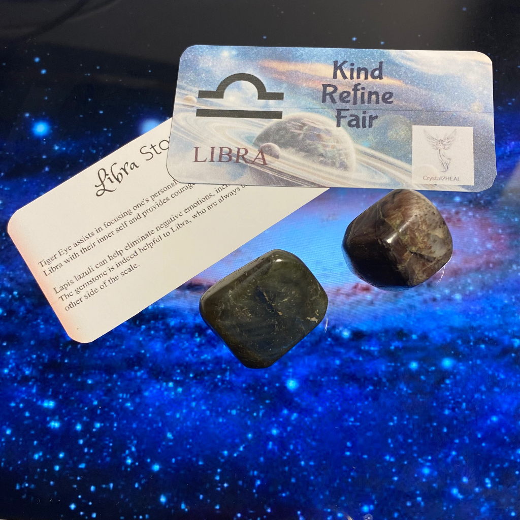 Libra Zodiac Natural Tumble Crystal Stone Pack Spiritual Healing ...