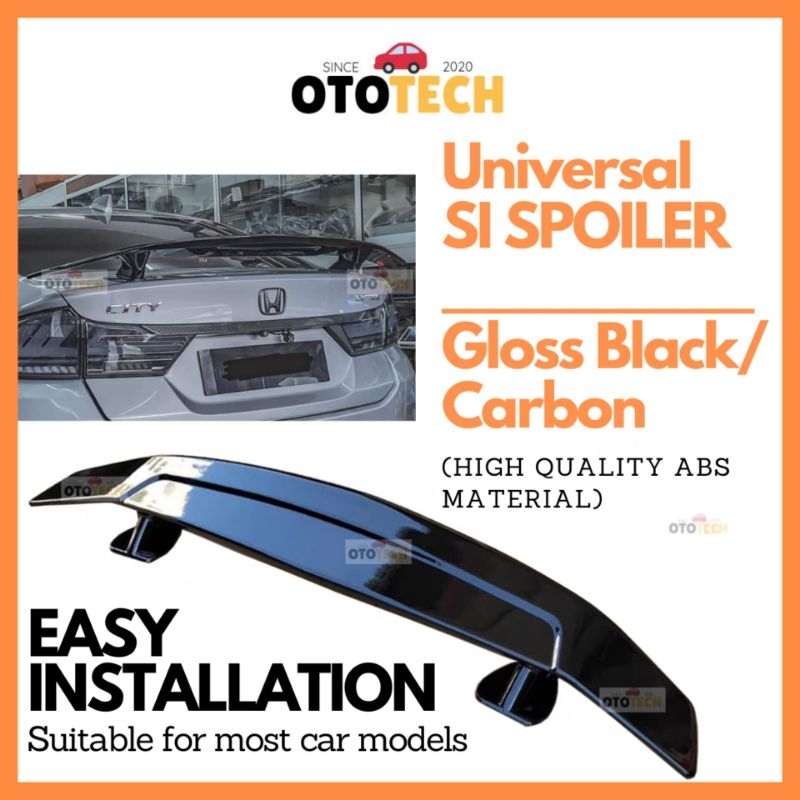🔥Universal Car Spoiler🔥 Installation provided💯(Gloss Black/Carbon Fibre ...