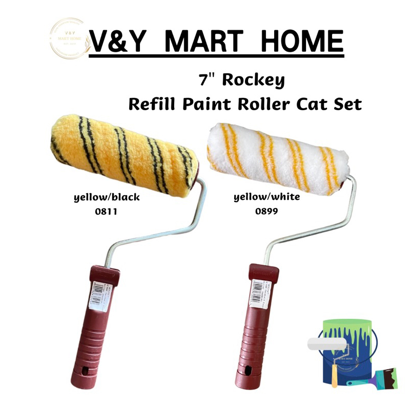 【READY STOCK】7" Rockey Refill Paint Roller Cat Set | Shopee Malaysia