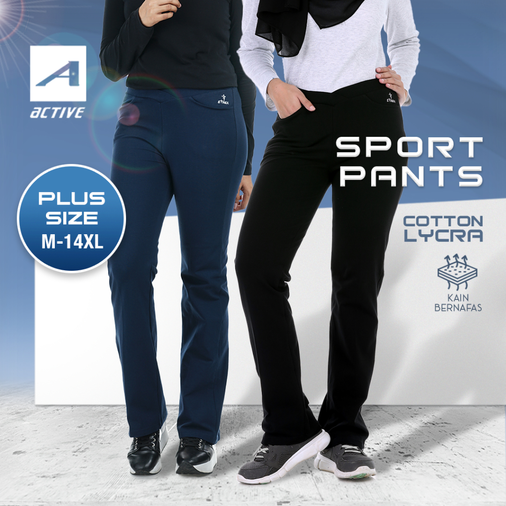 Seluar Sukan Muslimah Cotton Women Sport Pants Netball/Hiking/Gym/Zumba ...