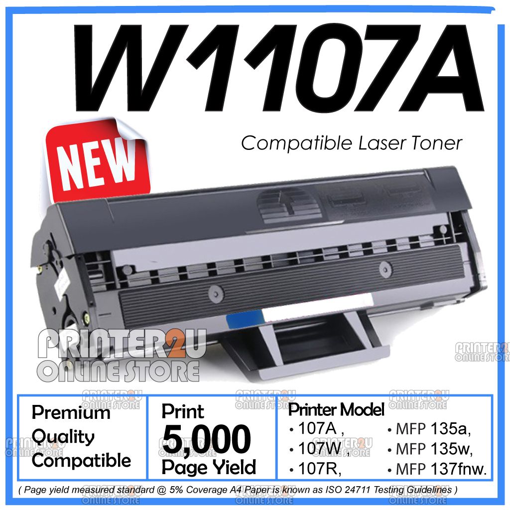 HP107A Cartridge Compatible to HP W1107A 107A HP-107A 107W MFP 135a ...