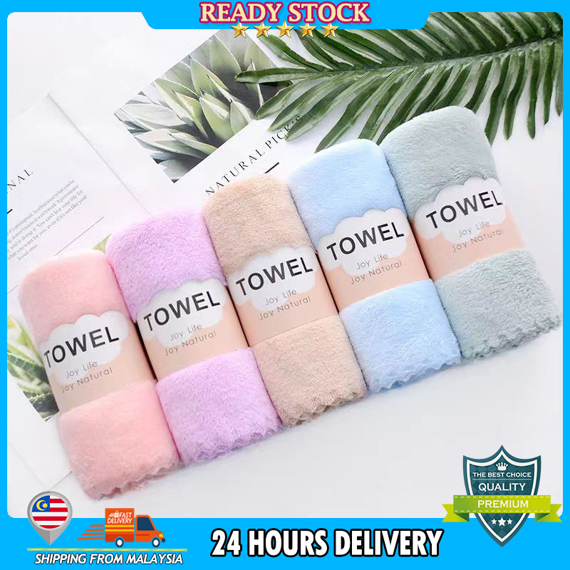 Ready Stock 35x75cm Face Towel Absorbent Microfiber Tuala Muka ...