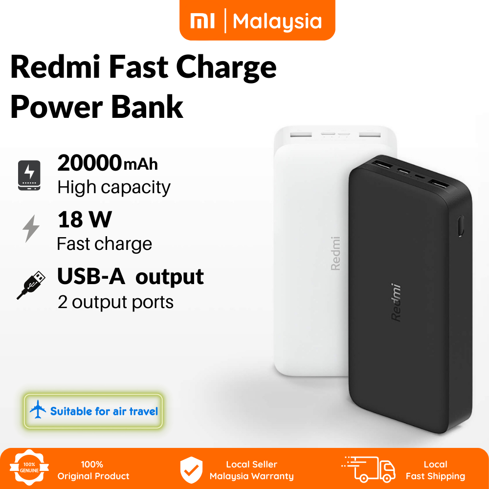 Xiaomi Redmi 18W Fast Charge Power bank 20000mAh / 10000mAh Powerbank ...