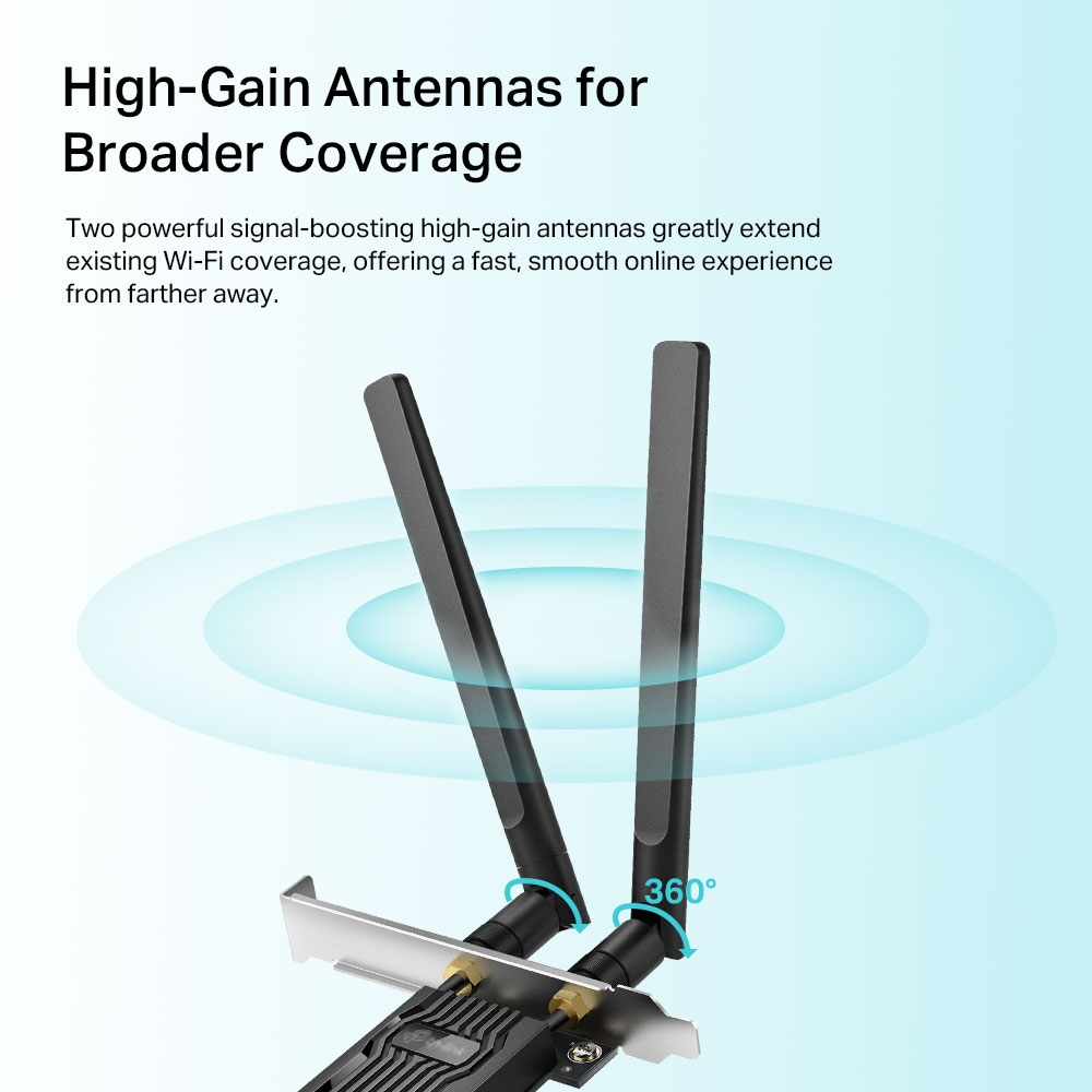 TP-LINK ARCHER TX20E AX1800 UNRIVALLED WI-FI 6 HIGH SPEED BLUETOOTH 5.2 ...