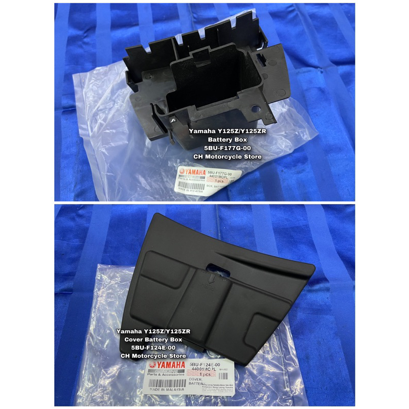 Original Yamaha Y125Z Y125ZR Battery Box Cover Cap Kotak 5BU-F177G-00 5BU-F124E-00 Hong Leong ...