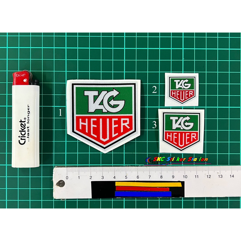 TAG HEUER (3 sizes Avaiable) Logo Sticker Kecil Printing Reflective # ...