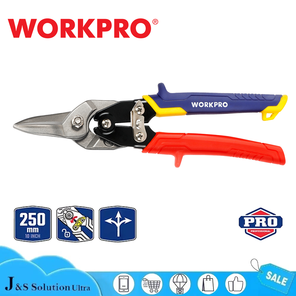 WORKPRO 10" Aviation Snips, Straight Cut Tin Snips WP214021 | Shopee Malaysia