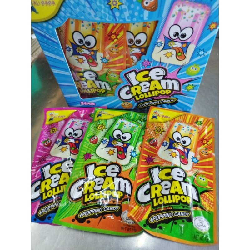 Alibaba Ice Cream Lollipop + Popping Candy | Shopee Malaysia