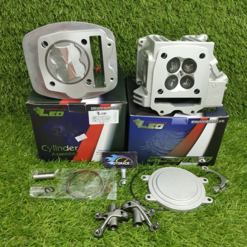 LEO RACING COMBO SUPER BLOCK 68MM + 24/27MM HEAD 4 VALVE SRL115 FI ...