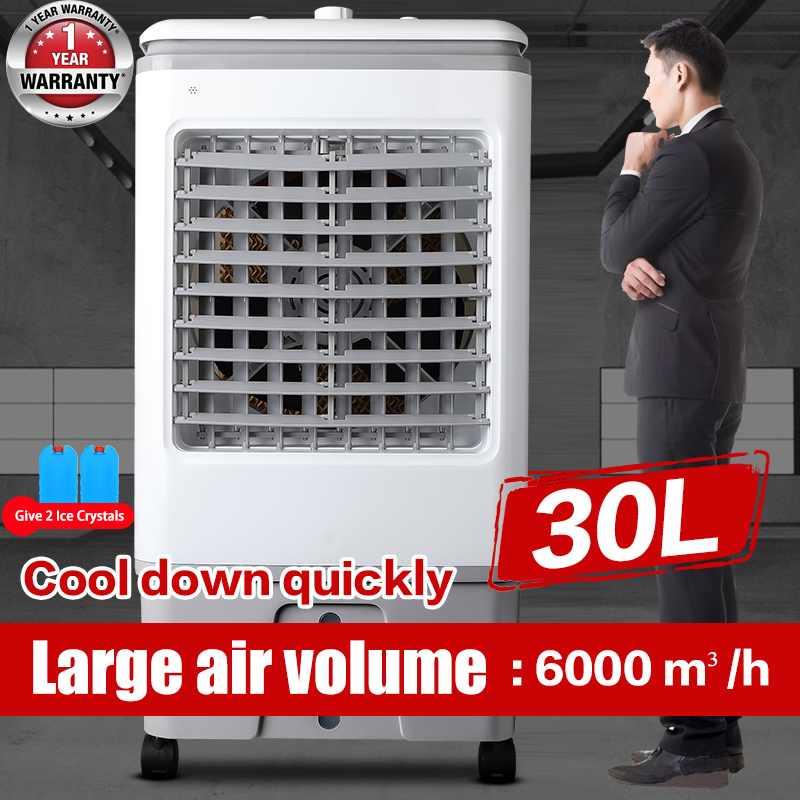 【1 year warranty】Air cooler fan button air conditioner 30L aircon fan ...