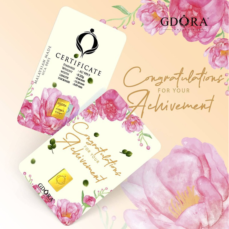 Niza Dora Gold GDora Gold Bar Congratulations | Shopee Malaysia