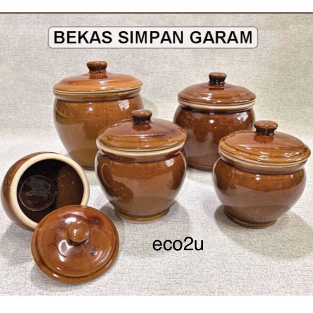 Pasu Garam/Tembikar Bekas Garam Tanah Liat/Sauce pot/Salt pot/Spice ...