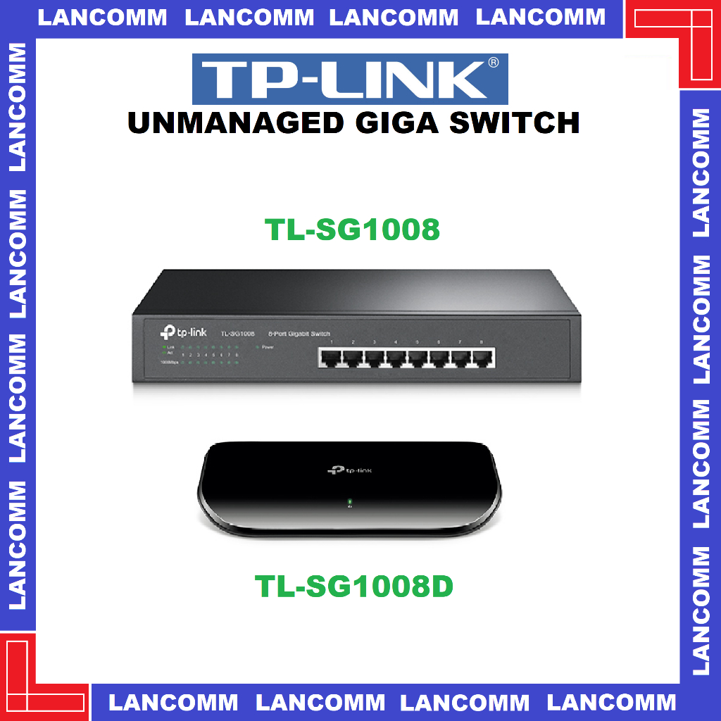 TP-LINK TL-SG1008 | TL-SG1008D 8-Port Gigabit Desktop/Rackmount Switch ...